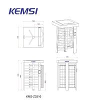 China Automatic Reset Building Site Turnstile Full Height Anti Tailgating for sale