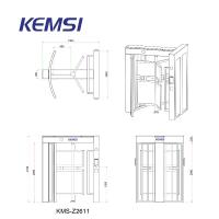 China Facial Recognition Full Height Turnstile SUS304 Stainless Steel Full Length Turnstile for sale