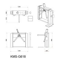 China Intelligent ESD Turnstile Gate SUS304 Tripod Security Gates For Cleanroom Entrance Management for sale