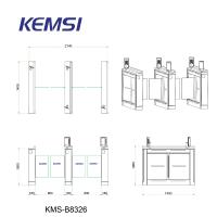 China Swing Barrier For Exhibition Hall Crowd Flow Control System for sale