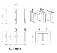 China Swing Gate Turnstile For Office Building Entrance Attendance Management System for sale