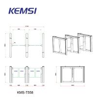 China Waist High Fast Speed Gate Turnstile Biometric Access Control Convenience Settings   for sale