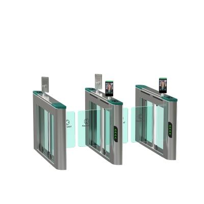 China Smart Glass Swing Turnstile Gate High-Speed Pedestrian Access Control Solution for sale