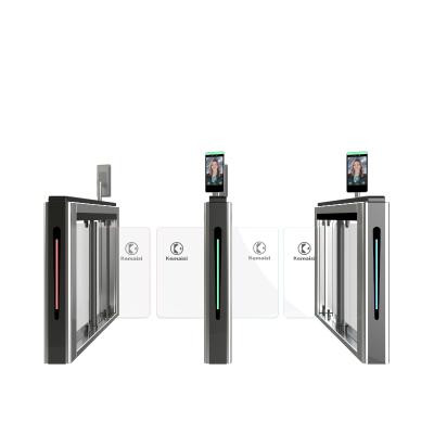 China Smart Speed Gate Turnstile Slim Swing Barrier Gate with Face Recognition & RFID Access Control for sale