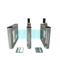 China ESD Swing Barrier Gate with Wrist Strap & Footwear Tester | Cleanroom Access Control System for sale
