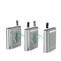 China Shopping Mall Flap Barrier Entrance Management With Anti-pinch Function And Card Swiping Recognition for sale