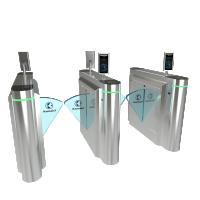 China Shopping Mall Flap Barrier Entrance Management With Anti-pinch Function And Card Swiping Recognition for sale