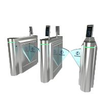 China Shopping Mall Flap Barrier Entrance Management With Anti-pinch Function And Card Swiping Recognition for sale