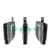 China Financial Center Flap Barrier With Facial Recognition Attendance Management Auto-Reset And Fast Pass for sale