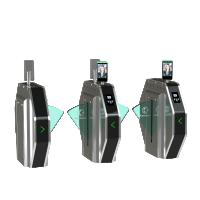 China Community Flap Barrier With Visitor Management Entry/Exit Time Logging Facial Recognition And Infrared Sensor Detection for sale