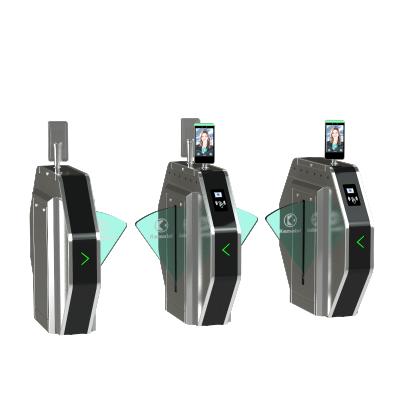 China Community Flap Barrier With Visitor Management Entry/Exit Time Logging Facial Recognition And Infrared Sensor Detection for sale