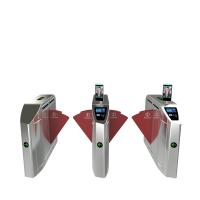 China Contactless Facial Recognition Flap Barrier With Anti-pinch For Apartment Entrances for sale
