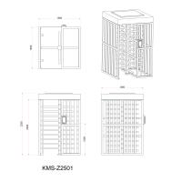 China Outdoor Access Control System Full Height Rotating Turnstile With Facial Recognition for sale