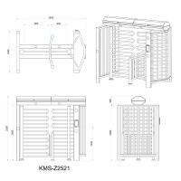 China Full Height Turnstile Gate High Door Swipe Cards Double Way for sale