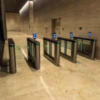 China Biometric Swing Barrier Gate With Anti-tailgating For Stadiums for sale