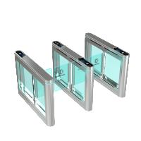 China Pedestrian Office Entrance Gate Optical Swing Gate Turnstiles With RFID Card Reader for sale