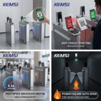 China Wing Barrier Turnstile Gate QR Code Recognition Fast Access 0.5s For Office Building for sale