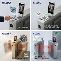 China Wing Barrier Turnstile Gate QR Code Recognition Fast Access 0.5s For Office Building for sale