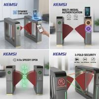 China Wing Barrier Turnstile Gate QR Code Recognition Visitor Management For Office Building for sale