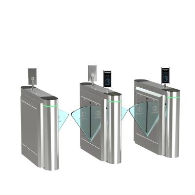 China Wing Barrier Turnstile Gate RFID Card Recognition 0.5s Office Building Entry Access for sale