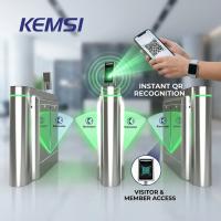 China QR Code Recognition Wing Barrier Access Control Turnstile Gate With 0.5s Fast Entry for sale
