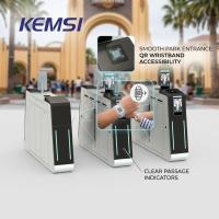 China Amusement Park Entrance Wing Barrier Turnstile Gate With QR Code Access Control for sale