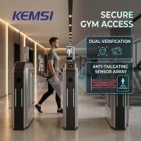 China Gym Entrance Access Control Wing Barrier Turnstile Gate With Facial Recognition Membership for sale