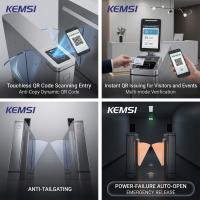 China QR Code Recognition Access Control Wing Barrier Turnstile Gate for Fast Entry for sale