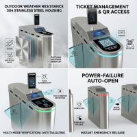 China Outdoor Entrance Access Control Wing Barrier Turnstile Gate for Ticket Management for sale