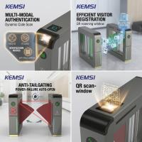 China QR Code Recognition Wing Barrier Turnstile Gate for Office Visitor Management for sale