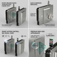 China 304 Stainless Steel Wing Barrier Turnstile Gate Access Control System for Office Building Entry for sale