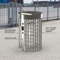 China Outdoor Weatherproof Full Height Rotating Turnstile Gate Anti-Climbing Pedestrian Barrier for sale