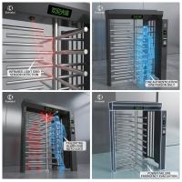 China Anti-Tailgating Full Height Turnstile Gate with Infrared Sensor Precision Alarm for sale