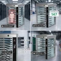 China Safety Protection Full Height Turnstile Gate for Jobsite Personnel Security Management for sale