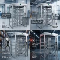 China Safety Protection Full Height Turnstile Gate for Jobsite Personnel Security Management for sale