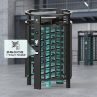 China QR Code Recognition Full Height Rotating Turnstile Gate with 304 Stainless Steel Body for sale