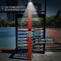 China Full Height Turnstile Outdoor Park Pedestrian Gate 304 Stainless Steel IP54 30 Persons Per Minute for sale