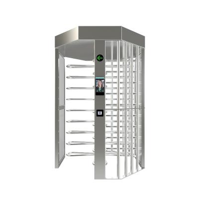 China Full Height Turnstile Outdoor Park Pedestrian Gate 304 Stainless Steel IP54 30 Persons Per Minute for sale