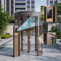 China Full Height Turnstile Residential Community Entrance Access Control SUS304 Stainless Steel 120 Degree for sale