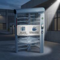 China Full Height Turnstile Entrance Access Control Automatic Timing Billing SUS304 Stainless Steel 120 Degree for sale
