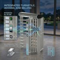 China Full Height Turnstile Entrance Access Control Automatic Timing Billing SUS304 Stainless Steel 120 Degree for sale