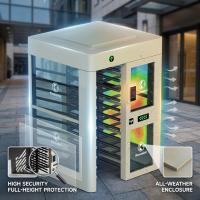 China Full Height Turnstile Gate Outdoor Pedestrian Passage Access Control SUS304 Stainless Steel 90 Degree for sale