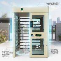 China Full Height Turnstile Gate Outdoor Pedestrian Passage Access Control SUS304 Stainless Steel 90 Degree for sale
