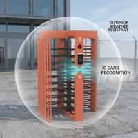 China Full Height Turnstile IC Card Recognition Factory Entrance Access Control SUS304 Stainless Steel 90 Degree for sale