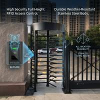China Full Height RFID Turnstile Anti Tailgating RFID Access Control SUS304 Stainless Steel 90 Degree for sale
