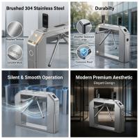 China 304 Stainless Steel Tripod Turnstile Gate Anti Rust Outdoor Access Control System for sale
