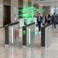 China Wing Barrier Turnstile Fast Passage Brushless Motor Normally Open Continuous Flow 0.5s 550mm Lane for sale
