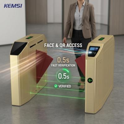 China Wing Barrier Turnstile Secure Passage Anti Tailgating Forced Entry Alarm Duress Code for sale