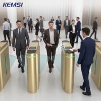 China Wing Barrier Turnstile Fast Passage Bi Directional Far Field RFID Reading 0.5s 1400mm Lane for sale