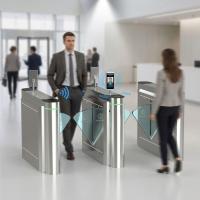 China Wing Barrier Turnstile Fast Passage Bi Directional Far Field RFID Reading 0.5s 1400mm Lane for sale